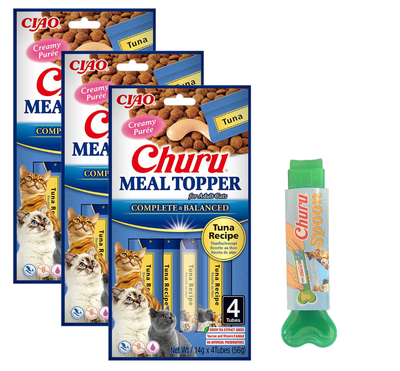 INABA Cat Meal Topper Tuna Recipe 12x14 (56g)+ lingura INABA - Churu ...